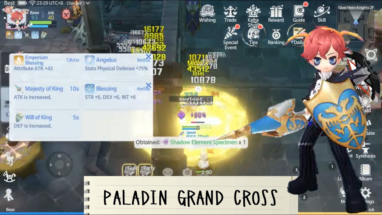 Ragnarok Origin Paladin Grand Cross Build with Imperial Spear Shield ...